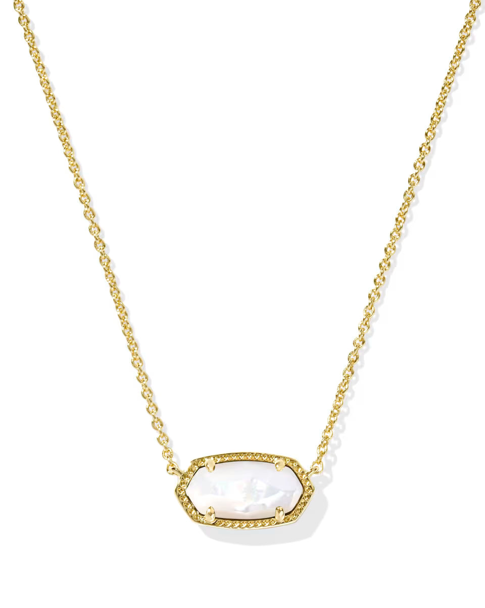 Elisa Necklace - Gold Ivory Mother of Pearl – Mia's Marketplace